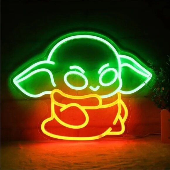 Urban Outfitters | Wall Decor | Neon Light Baby Yoda Star Wars Fan ...